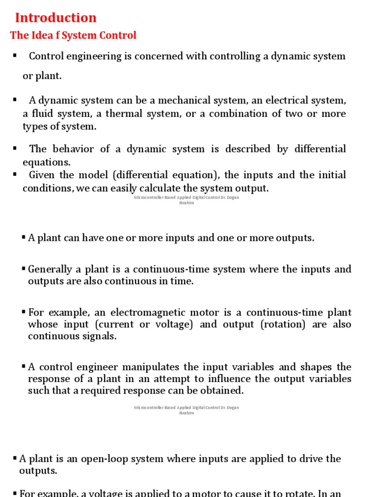 The Idea F System Control: Microcontroller Based Applied Digital Control Dr. Dogan Ibrahim | PDF ...