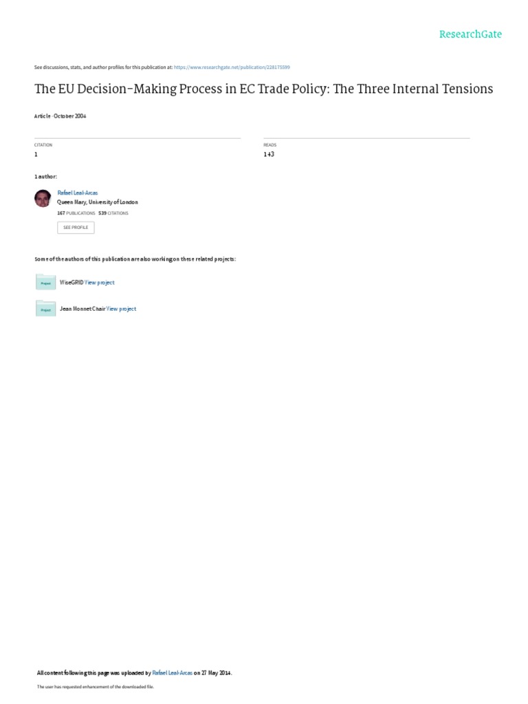 The EU Decision-Making Process in EC Trade Policy | PDF | European ...