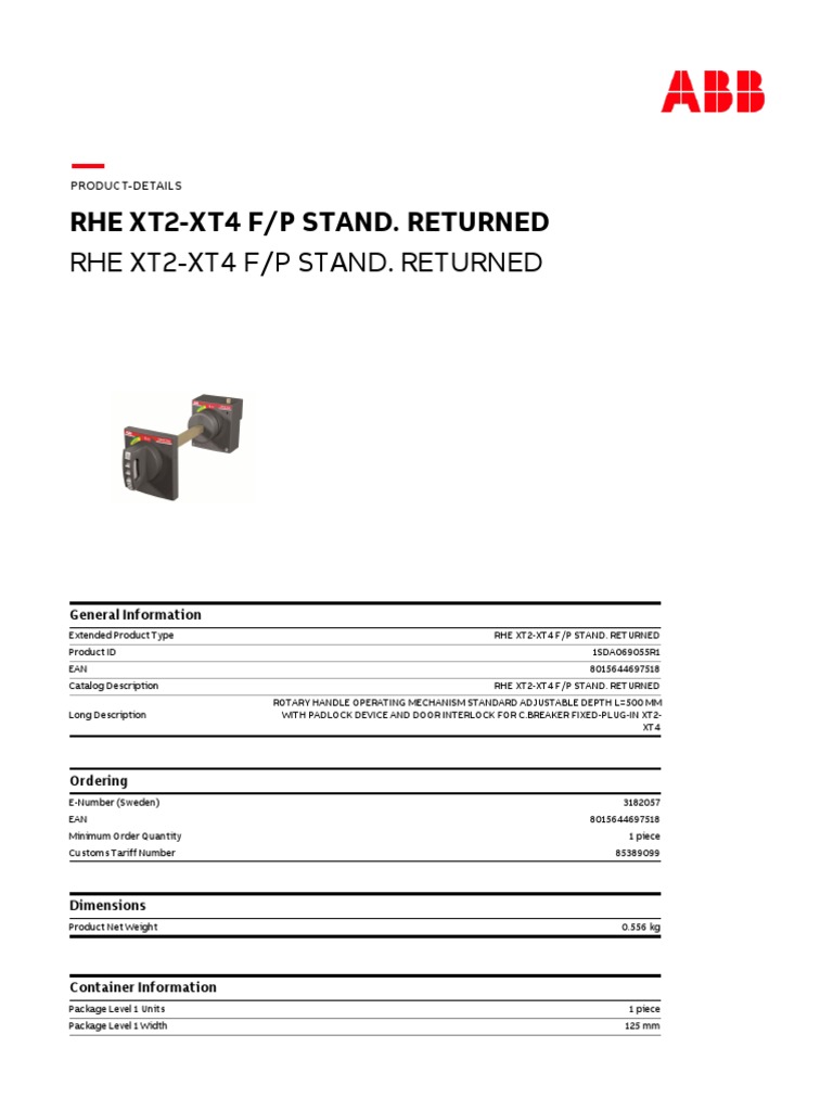 1SDA069055R1-rhe-xt2-xt4-f-p-stand-returned - ITEM 4 & 5 | PDF ...
