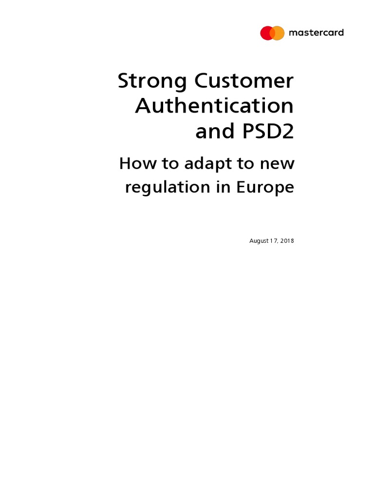 Mastercard's PSD2 Authentication Strategy | PDF | Emv | Authentication