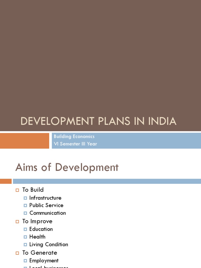 Development Plans in India | PDF | Economic Growth | Decentralization