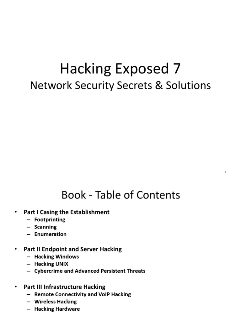 Hacking Exposed 7: Network Security Secrets & Solutions | PDF | Tor ...