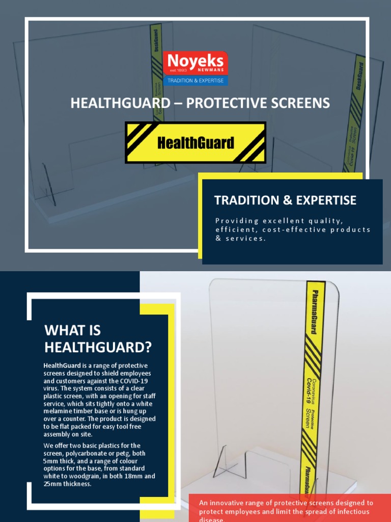 Noyeks Healthguard Protective Screens Barriers | PDF | Computers