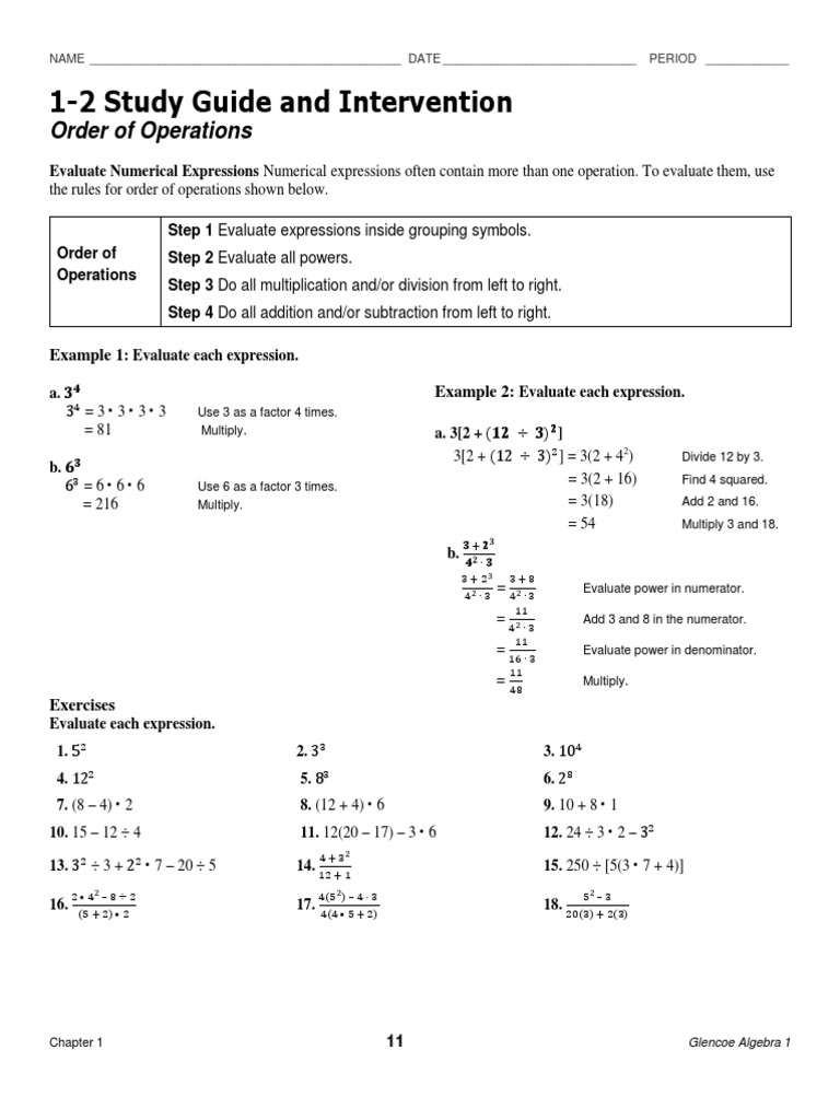 9th Grade Midterm Study Guide PDF | PDF | Equations | Function ...