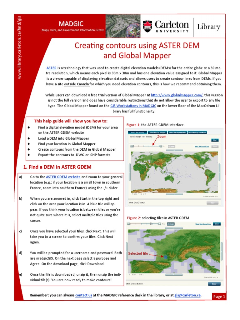 Creating Contours Aster Dem | PDF | Digital Technology | Software