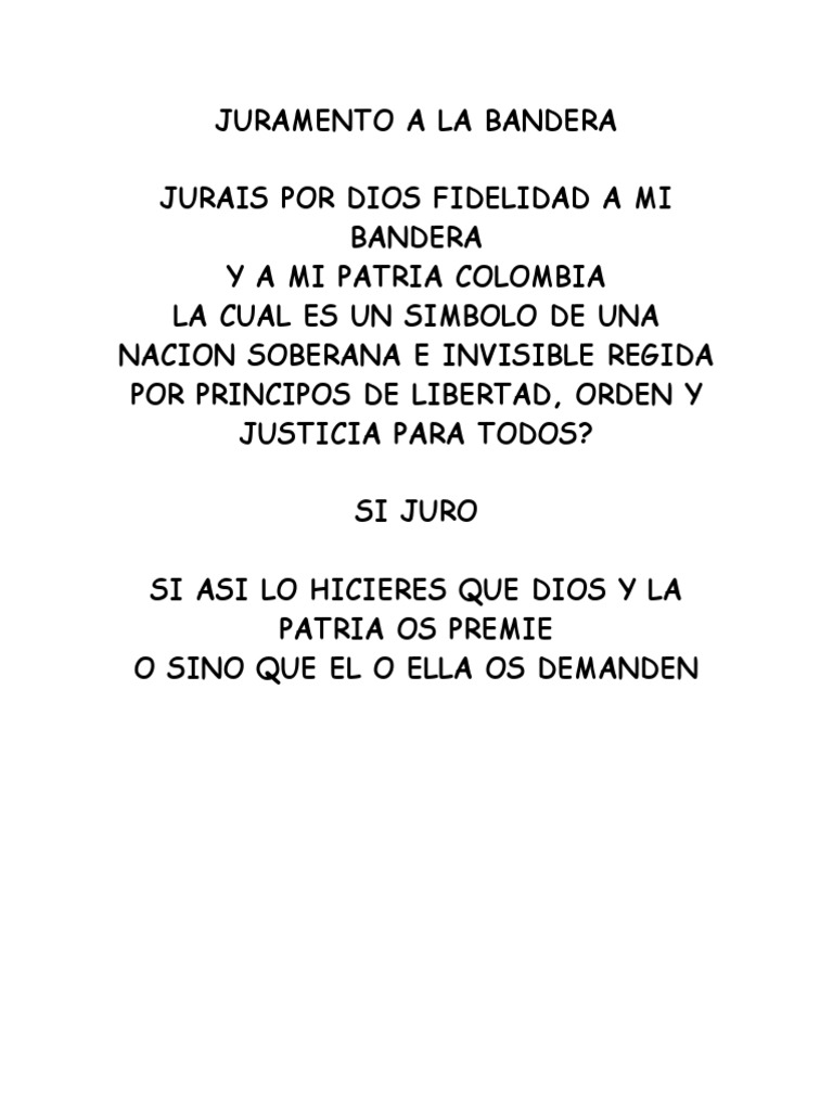 Juramento De Lealtad A La Bandera Imprimible Recuerdos Personalizados