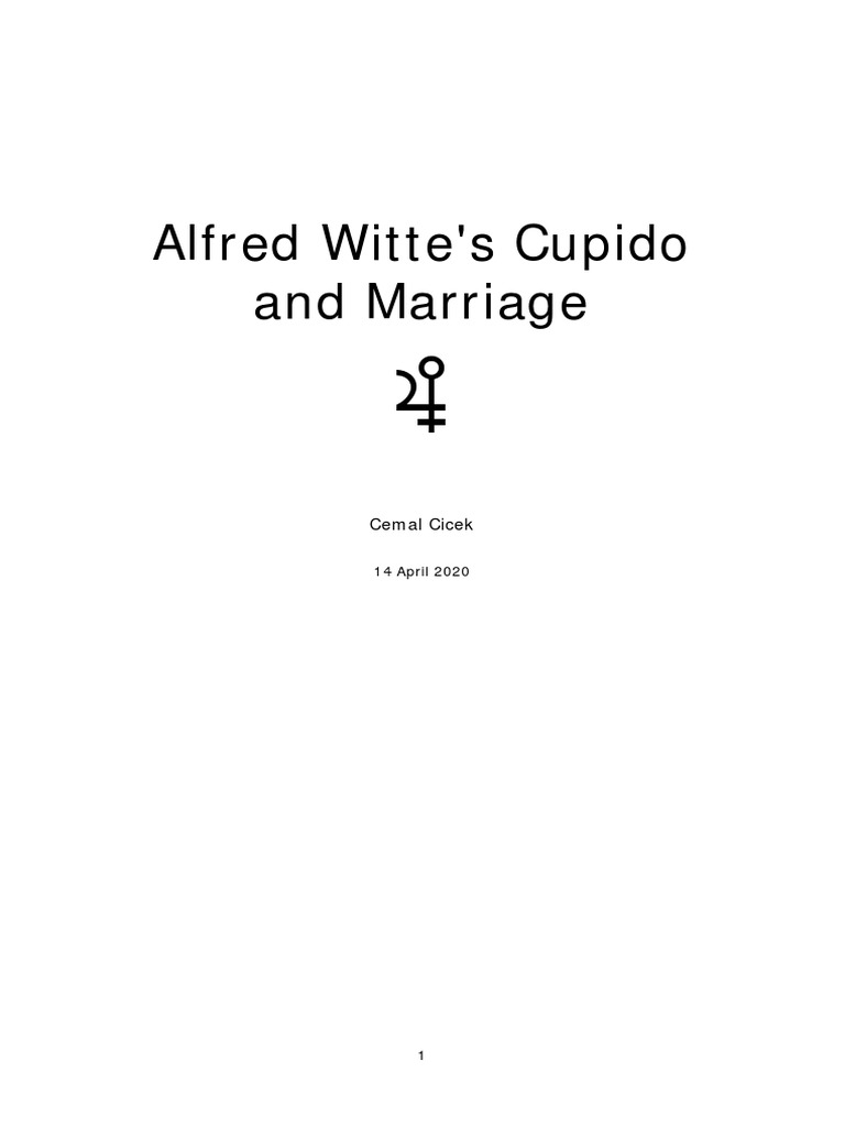 Alfred Witte's Cupido and Marriage PDF | PDF | Diana | Astronomy