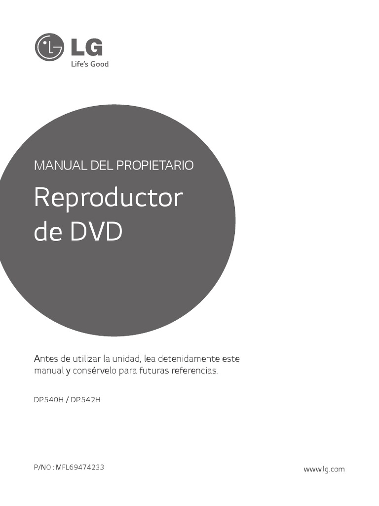 Manual DVD LG DP542 | PDF | Hdmi | Mp3