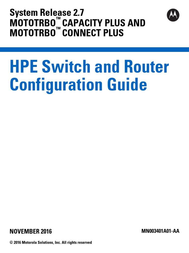 MN003401A01-AA HP Switch and Router General Configuration Guide | PDF ...
