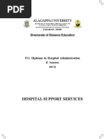 Hospital Support and Utility Services | PDF | Hospital | Patient