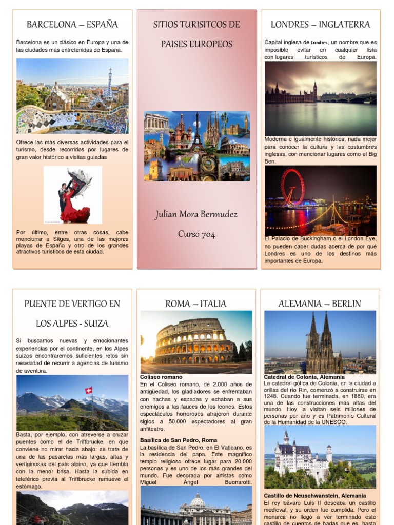 Ejemplo de un folleto turístico | Oldtravelbag.com