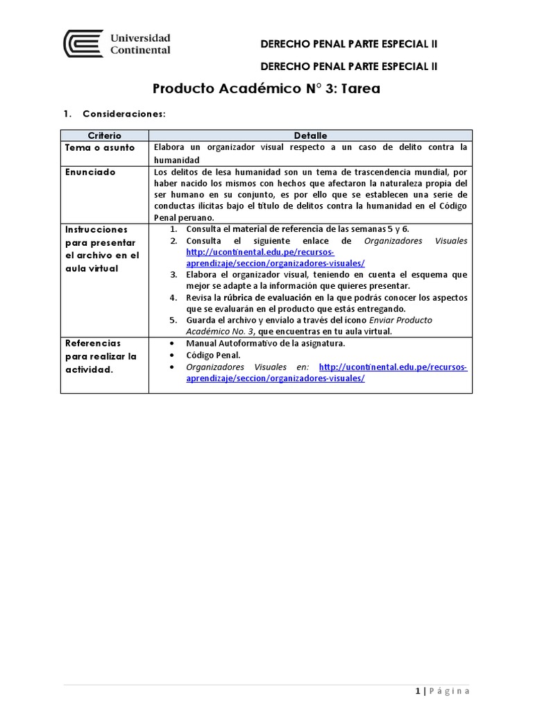PA3 - TAREA Der. Penal 2 2019 | PDF | Información | Derecho penal