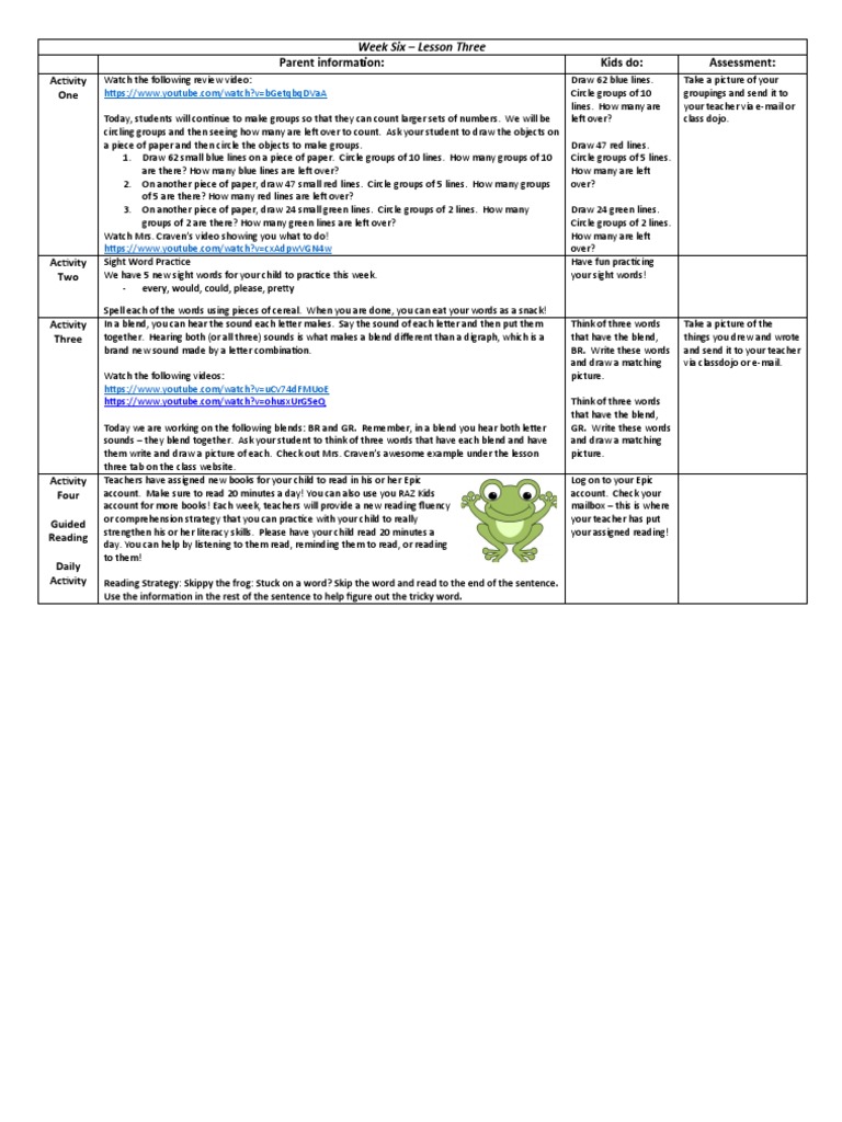 Week 6 - Lesson 3 | PDF | Reading Comprehension | Pedagogy