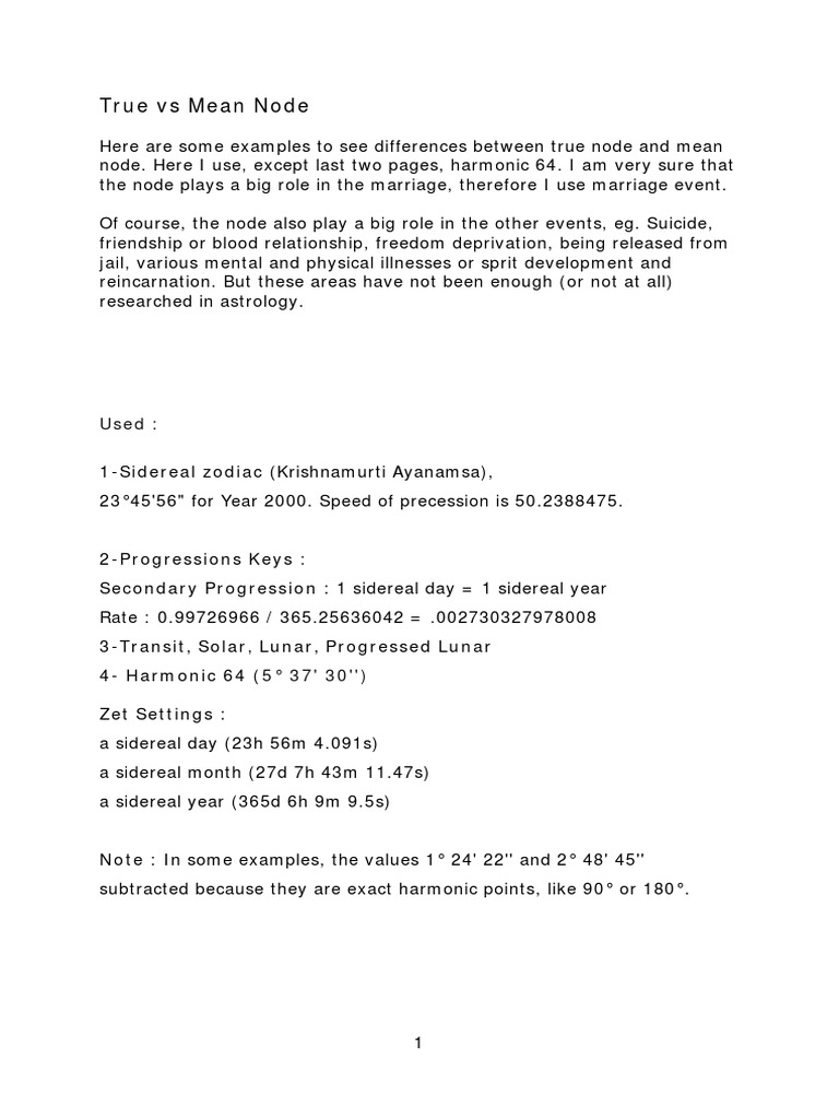 True Vs Mean Node | PDF | Ancient Astronomy | Physical Sciences