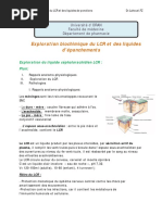 Analyse et Prélèvement du LCR | PDF | Liquide cérébro-spinal | Médecine ...