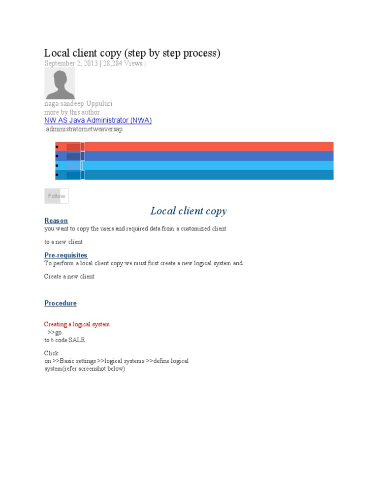 Local Client Copy (Step by Step Process) | PDF