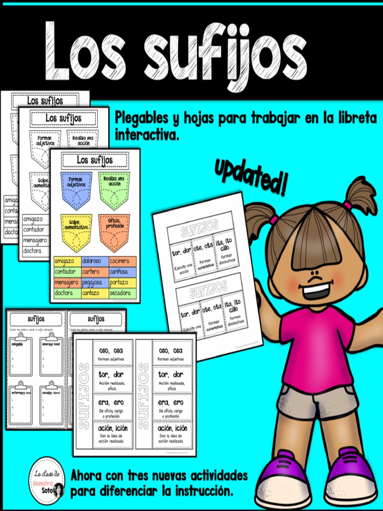 1 - Los Sufijos (Spanish Suffixes Interactive Notebook) PDF | PDF