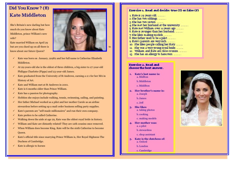 Kate Middleton: Facts and Trivia | PDF
