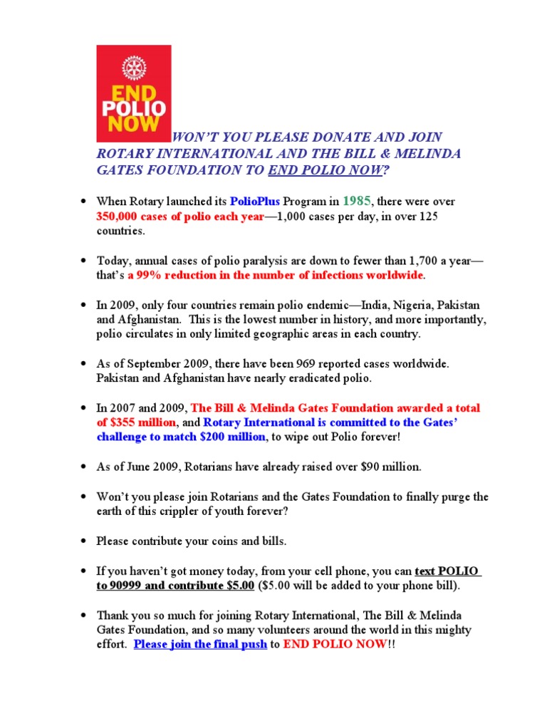 PolioPlus Flyer | PDF