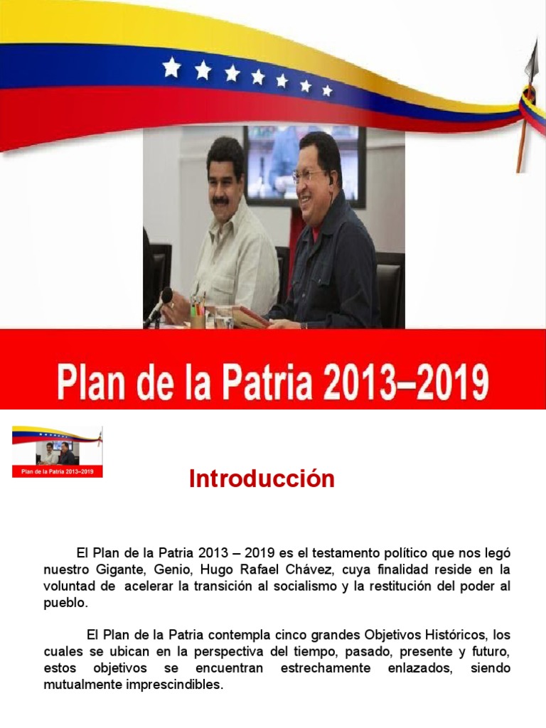 LEY DEL PLAN DE LA PATRIA Definitivo | PDF | Venezuela | Nación