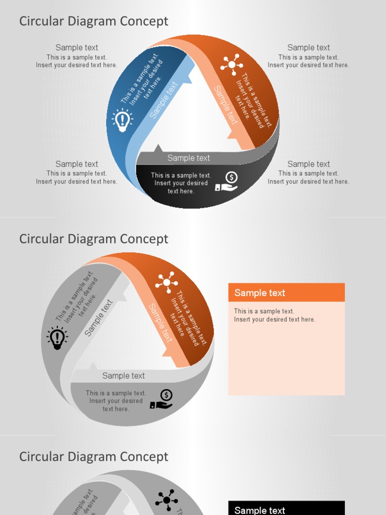 Circular Diagram Concept: Sample Text Sample Text | PDF | Marketing ...