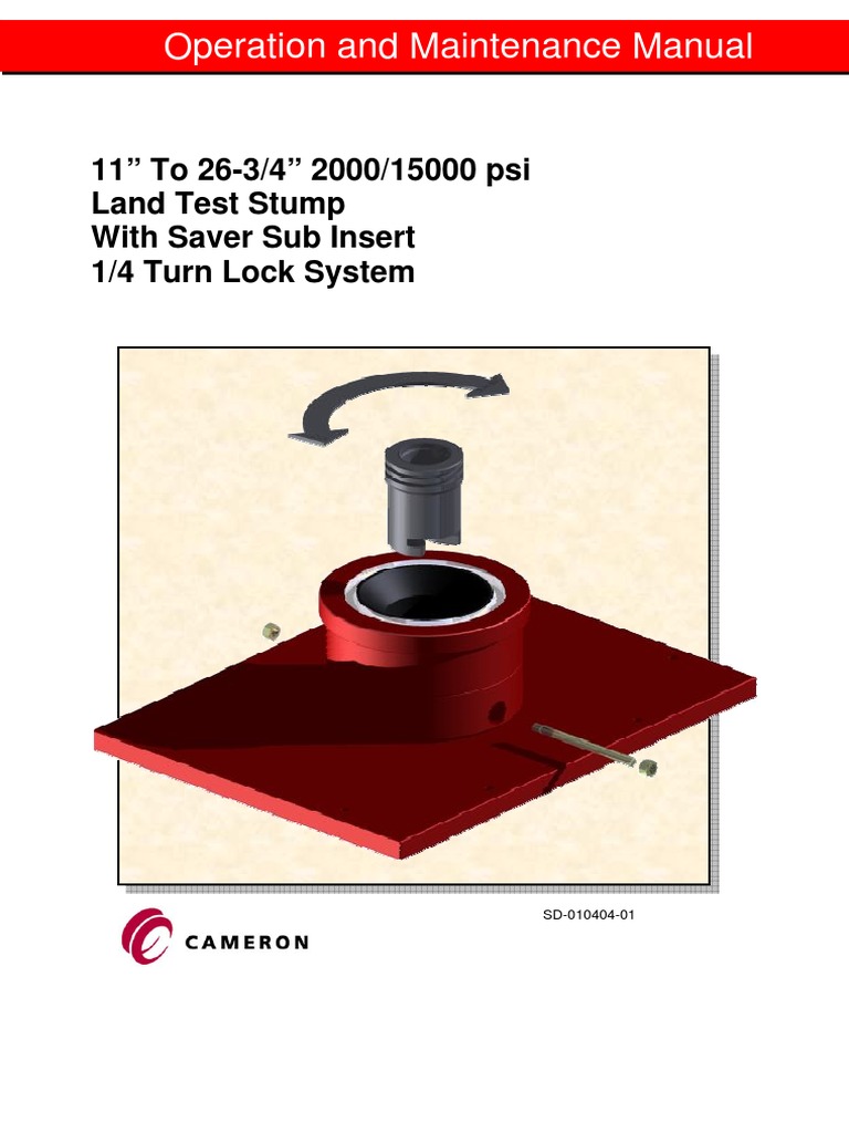 SD-010404-01 - Test Stump Operating Manual | PDF | Safety | Mechanical ...
