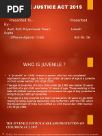 JJ Act, 2015 | PDF | Bail | Juvenile Court