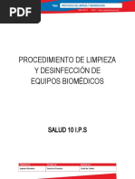 Manual de Desinfeccion Equipos Biomedicos | PDF | Agua | Cloro