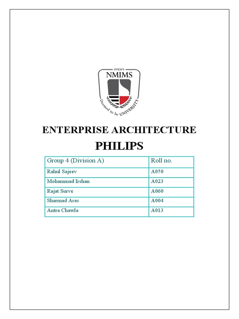 Philips: Enterprise Architecture | PDF | Philips | Business Model