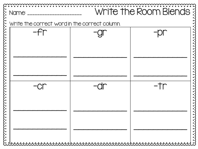 Blends Word Sorting Activity | PDF | Computers