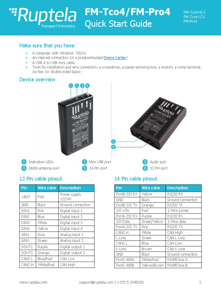 EN Tco4 Pro4 Quick Start Guide PDF | PDF | Usb | Electrical Engineering
