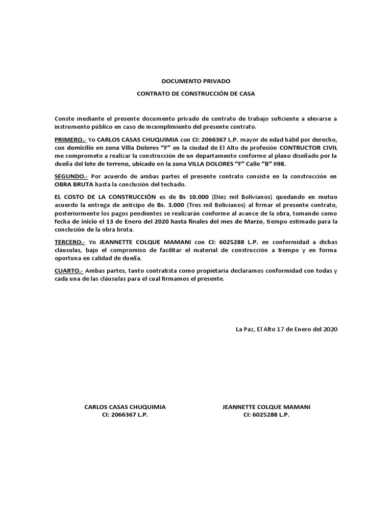 Documento Privado | PDF