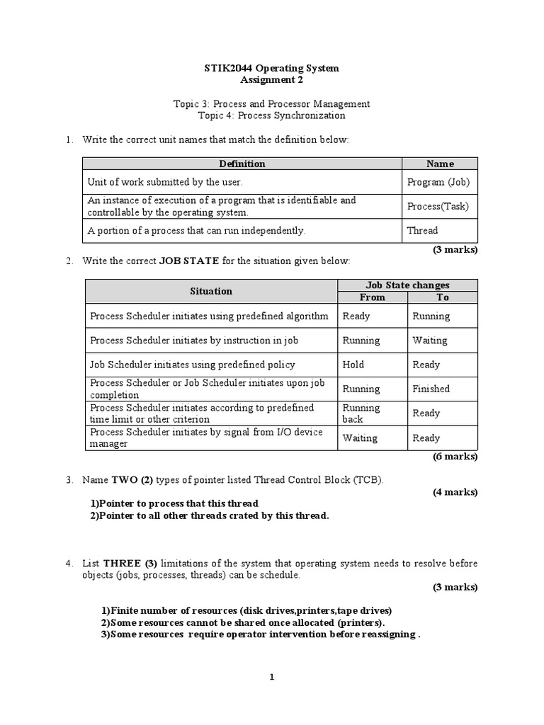 Visnu Assignment 2 | PDF | Scheduling (Computing) | Process (Computing)
