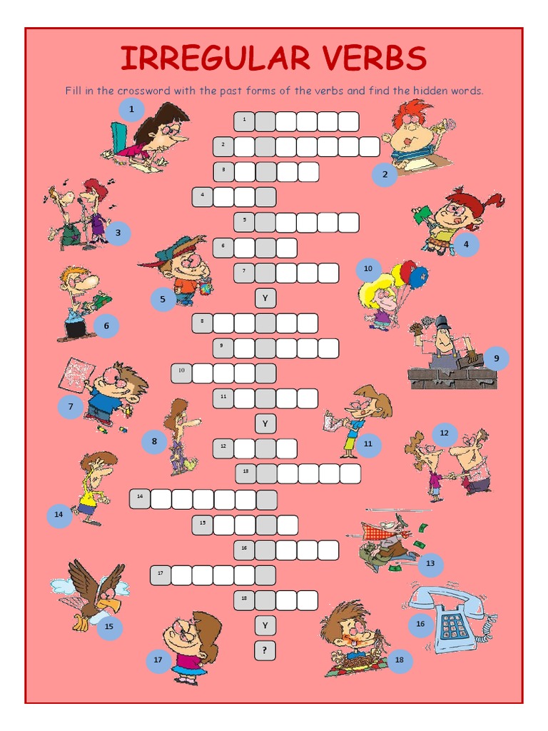 Irregular Verbs Crossword Puzzle | PDF