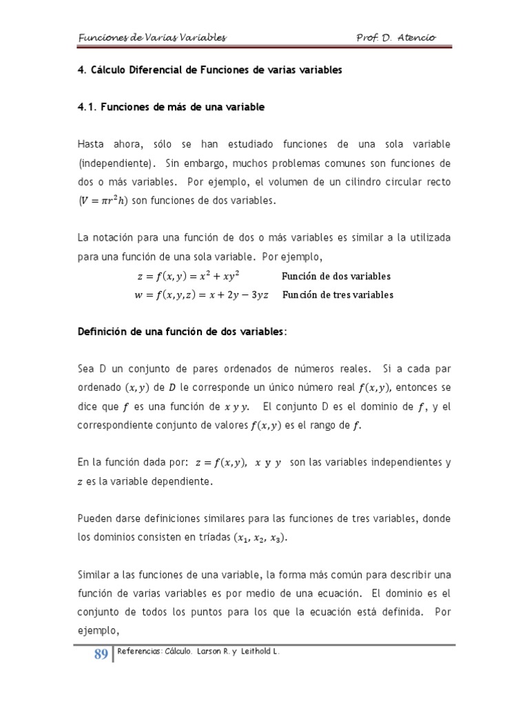 Modulo N°4 Funciones Varias Variables | PDF | Degradado | Derivado