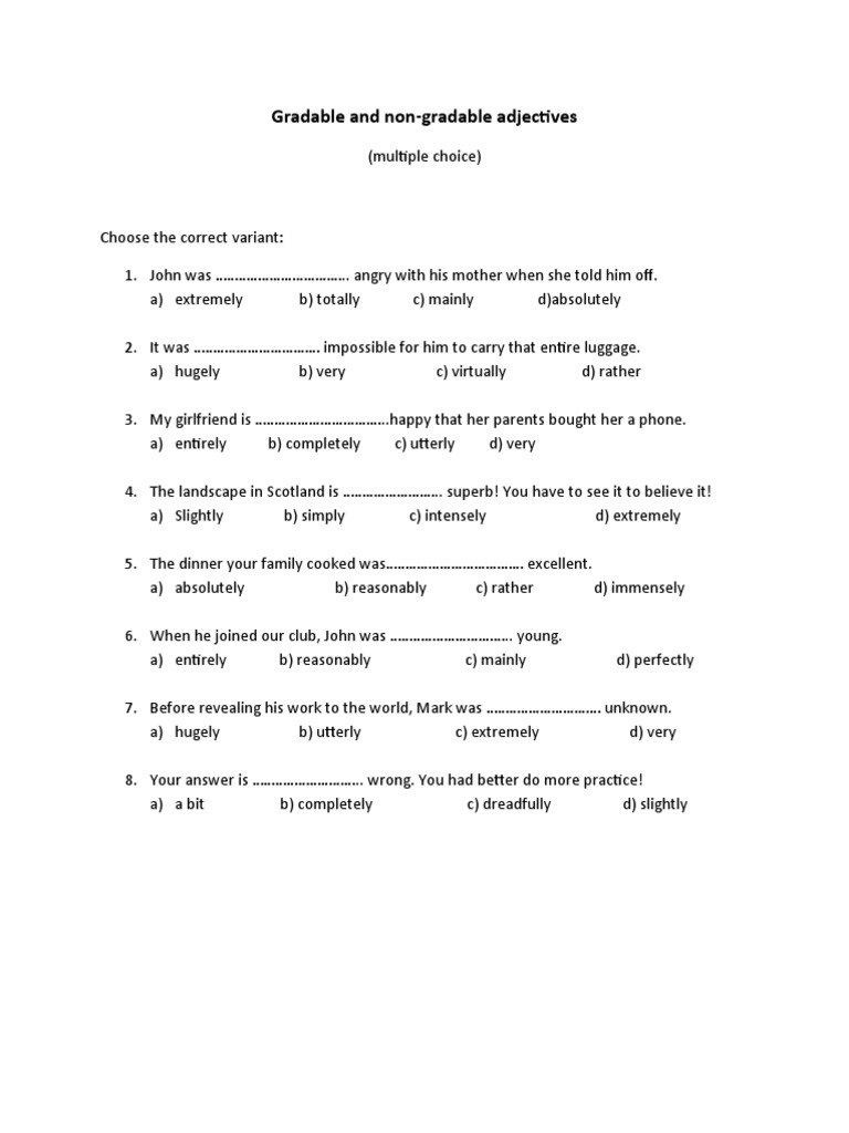 Gradable and Non | PDF