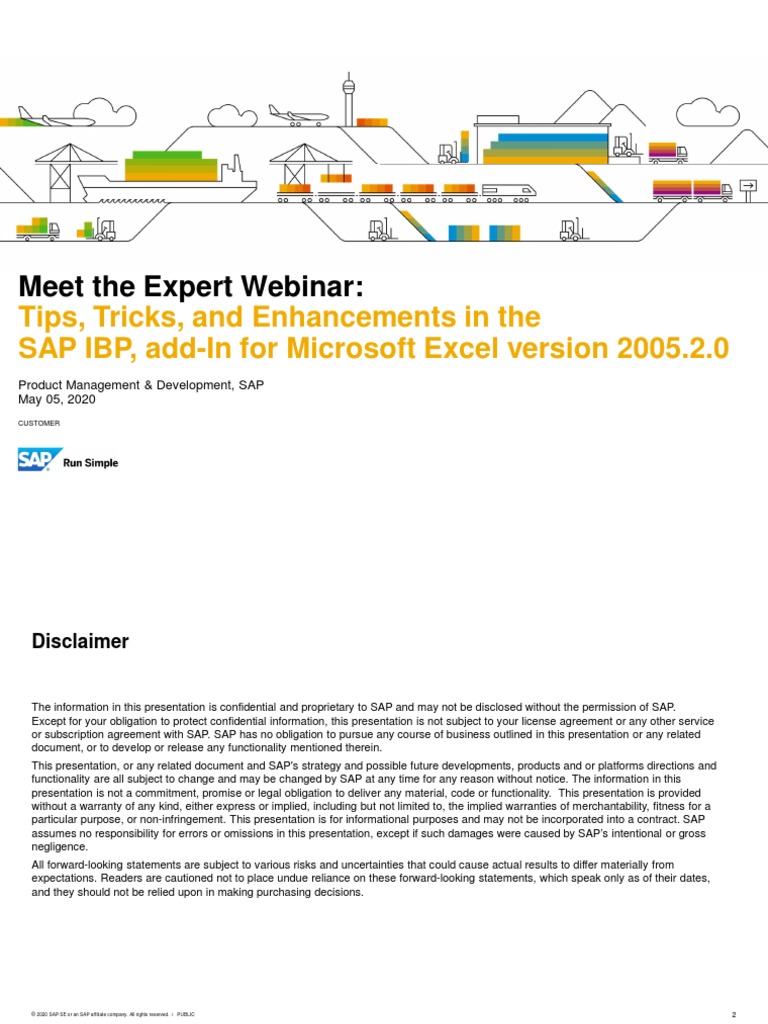 SAP IBP Excel 2005 Webinar 2020-05-05 PDF | PDF | Windows Registry ...