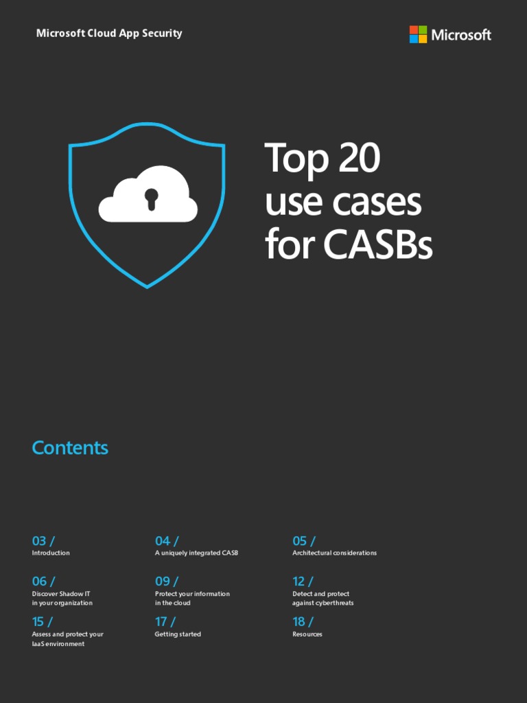 Microsoft CAS - Top 20 USe Cases - Sept2019 PDF | PDF | Cloud Computing ...