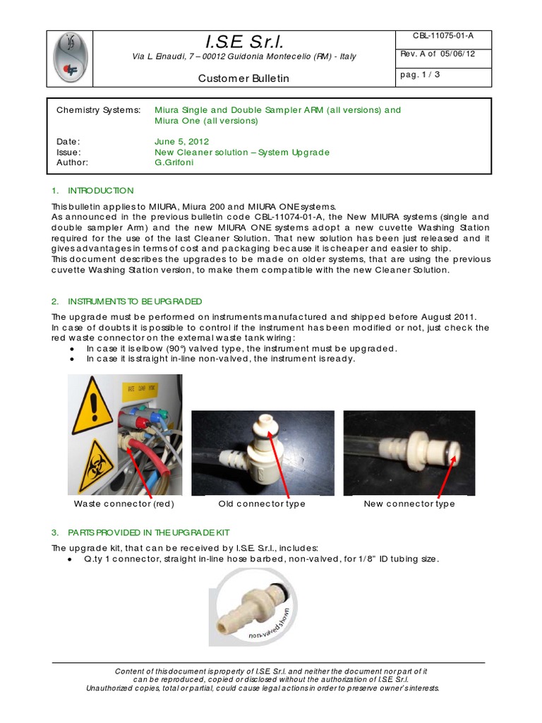 I.S.E. S.R.L.: Customer Bulletin | PDF | Manufactured Goods | Computing ...