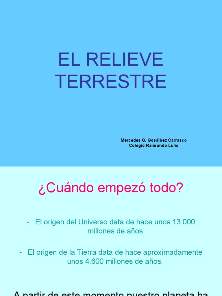 Tema 9 El Relieve Terrestre | PDF | Roca (geología) | Terreno