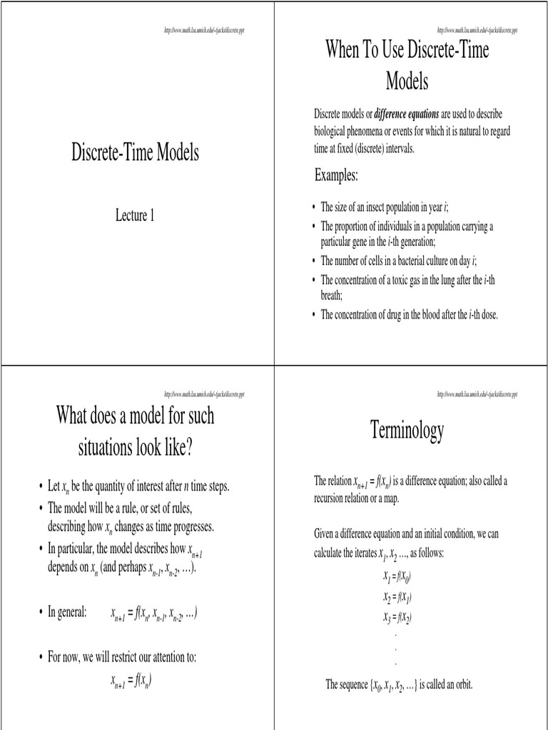 When To Use Discrete-Time Models: Examples | Download Free PDF ...
