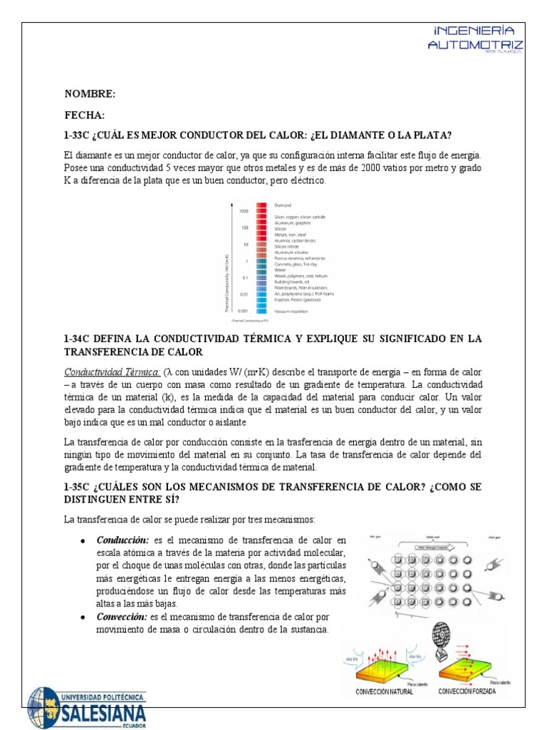 Energia Termica | PDF | Conduccion termica | Conductividad térmica