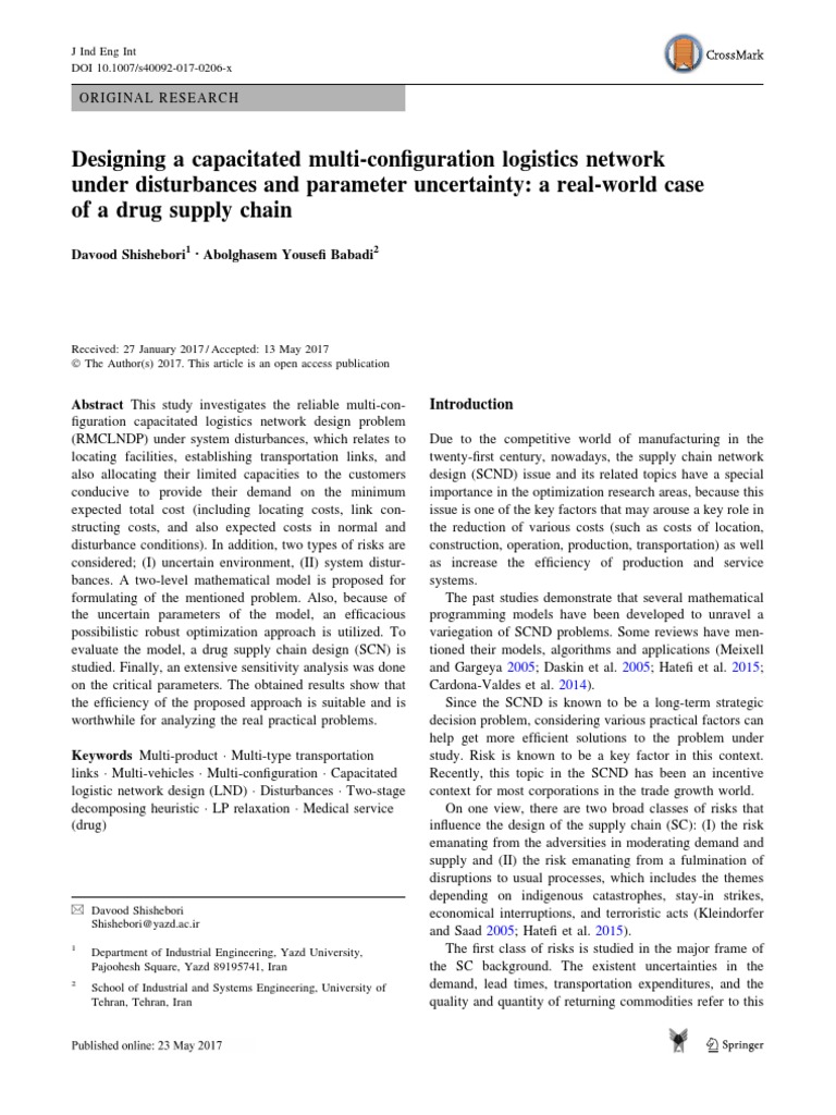 Designing A Capacitated Multi-Configuration Logist | PDF | Mathematical Optimization | Logistics