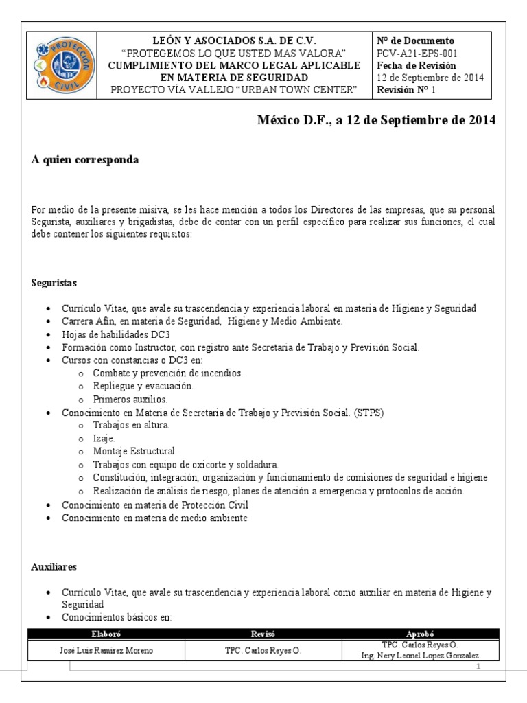 Requisitos para Seguristas de Obra | PDF | Gobierno | Salud y bienestar