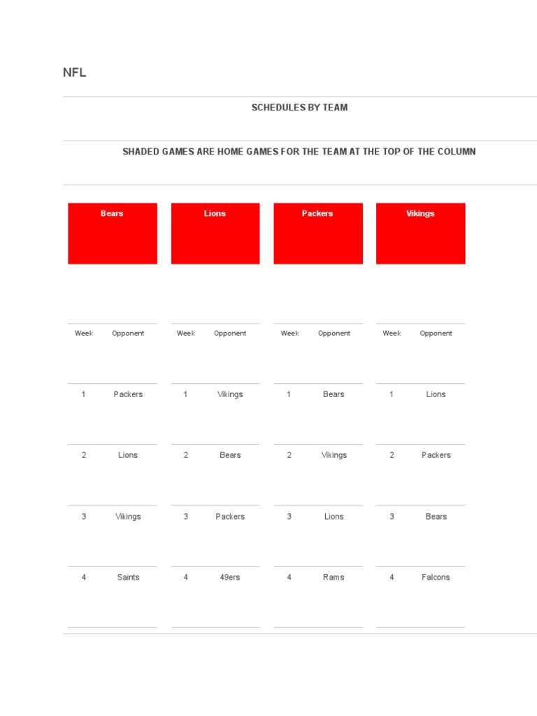 2020 NFL Schedule | PDF | Atlanta Falcons | New York Giants