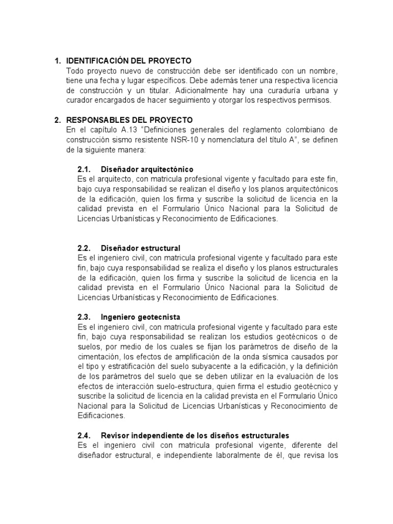 Guía para Revisión (Sistema de Muros Estructurales DES NSR-10) | PDF | Fundación (Ingeniería ...