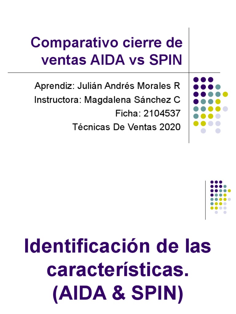Comparativo Cierre de Ventas AIDA Vs SPIN | PDF | Cliente | Ventas