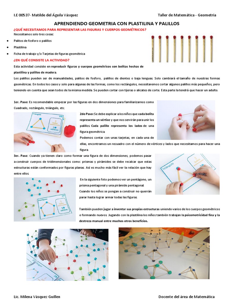 Aprendiendo Geometria Con Plastilina y Palillos | PDF | Politopos ...