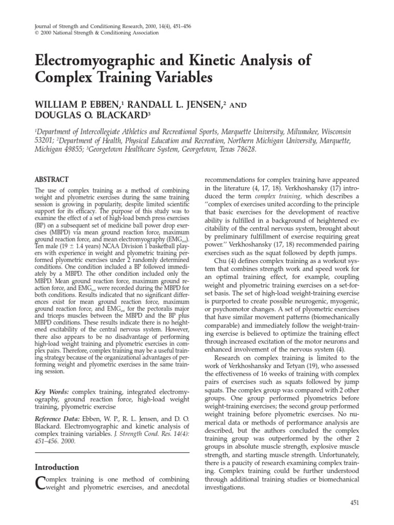 Upper Body Complex Training | PDF | Weight Training | Human Anatomy