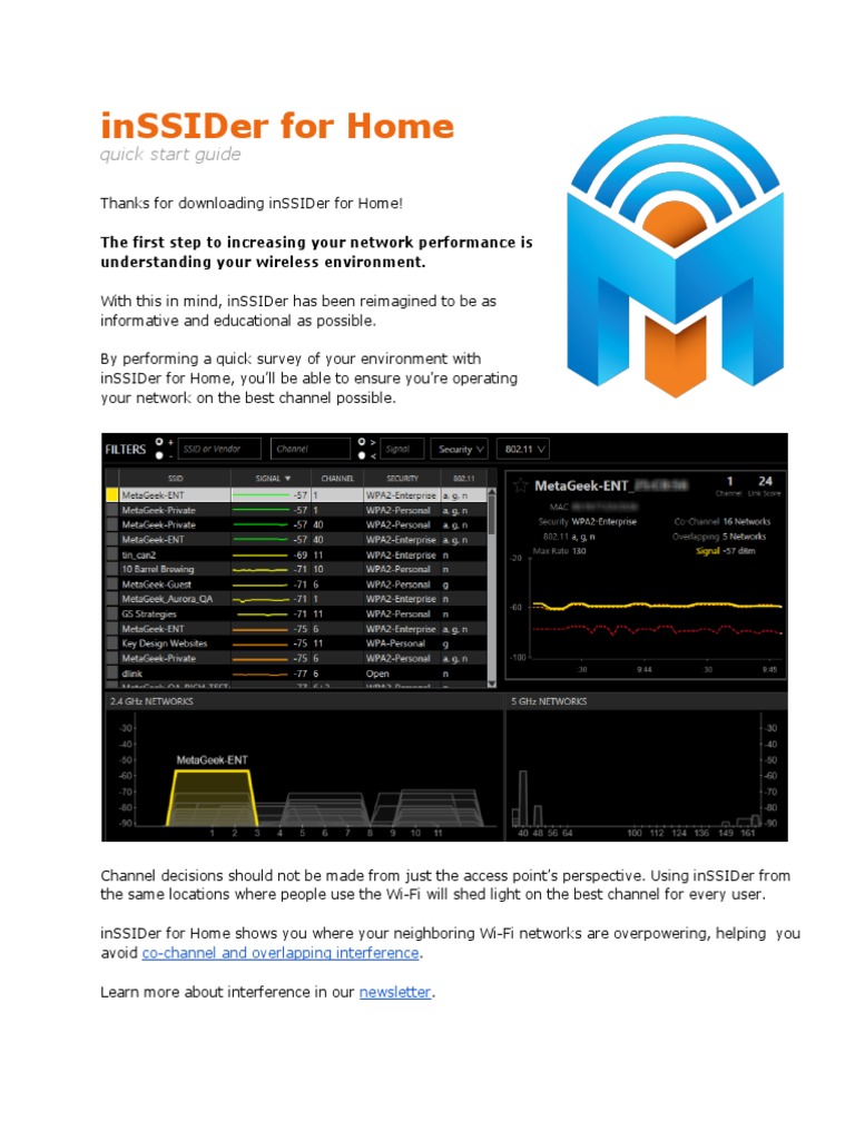 Inssider For Home: Quick Start Guide | PDF